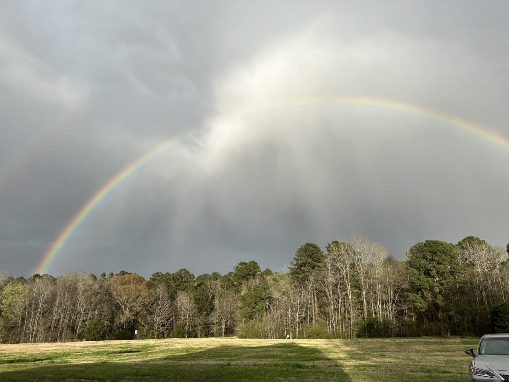 Beautiful double rainbow after rain Saturday – The Gilmer Mirror