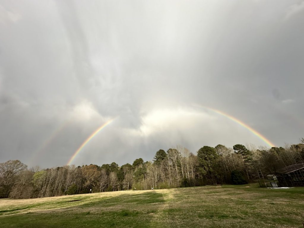 Beautiful double rainbow after rain Saturday – The Gilmer Mirror