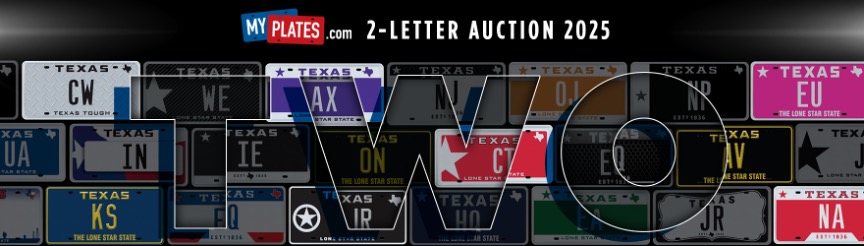 My Plates Launches Two Letter Texas Plate Auction! – The Gilmer Mirror